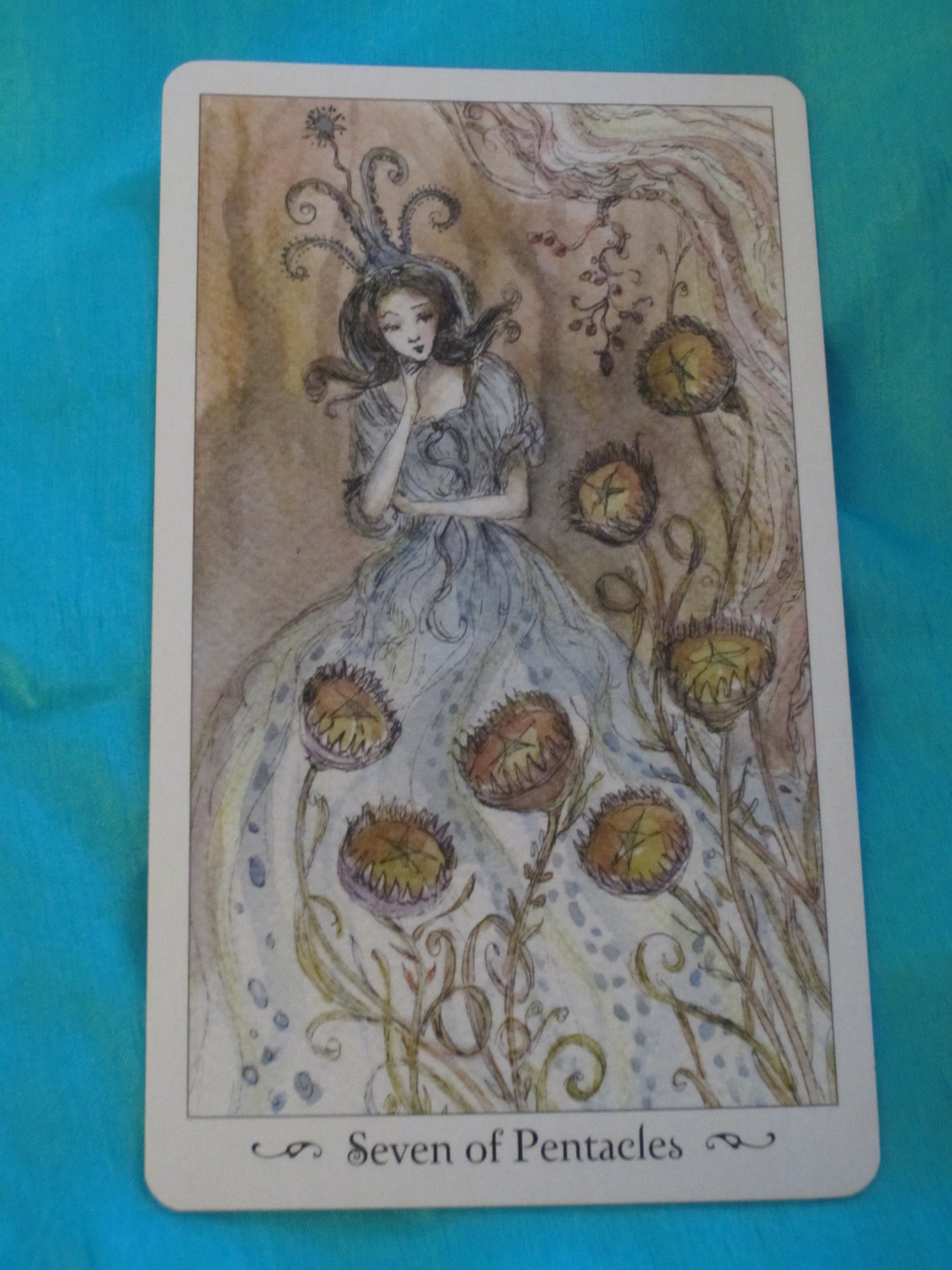 Seven of Pentacles ~ Daily Tarot Card for Tuesday | Daily Tarot Girl